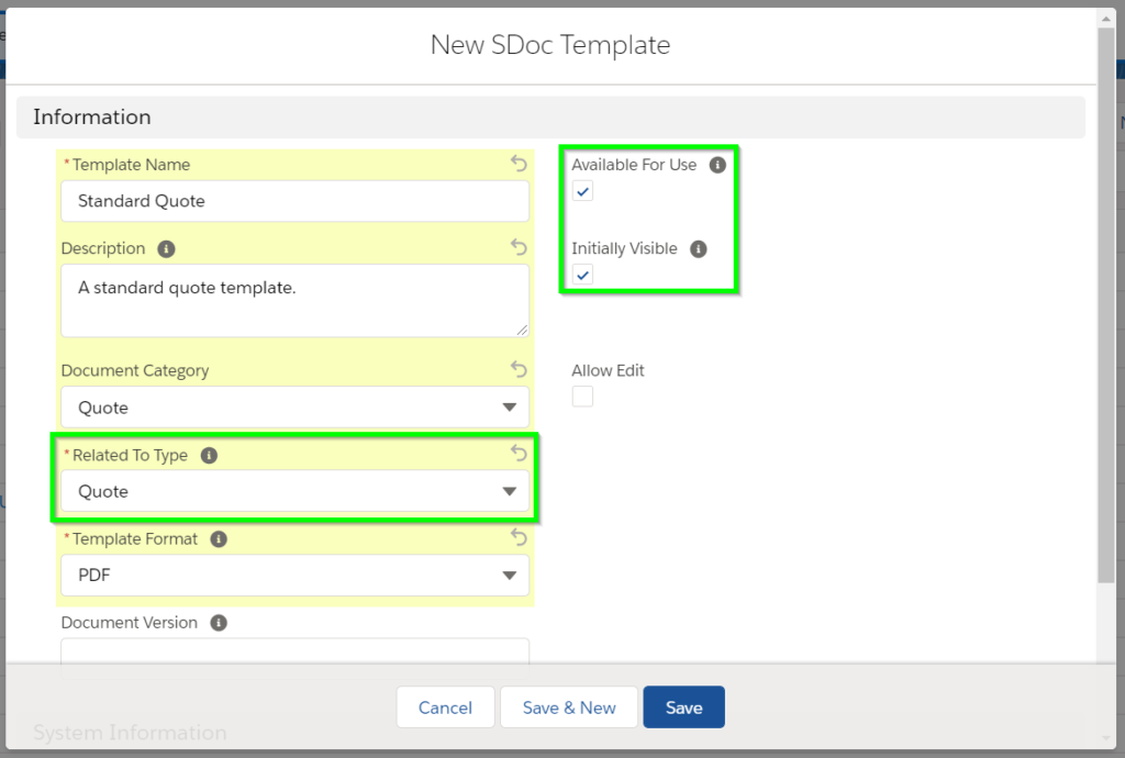 Create a Quote Template – S-Docs Knowledge Base