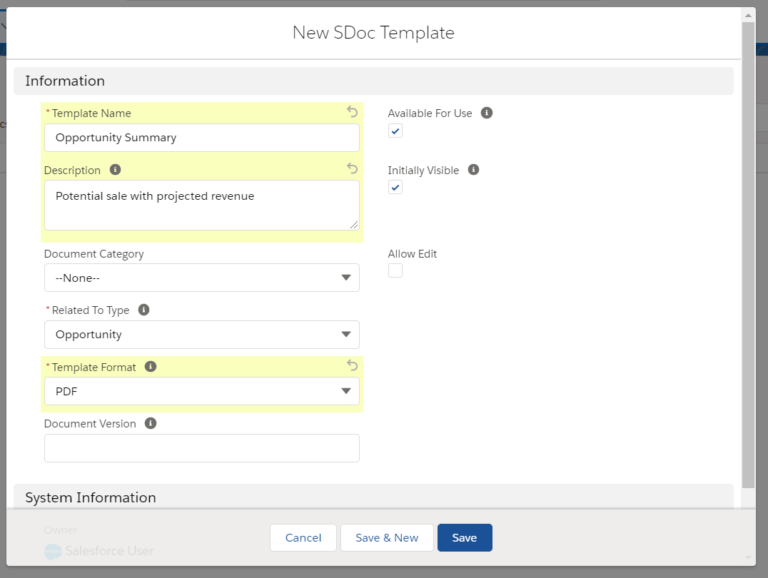 Create Your First S Docs Template S Docs Knowledge Base
