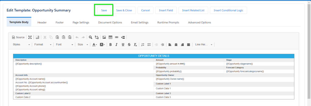 Create Your First S-Docs Template – S-Docs Knowledge Base