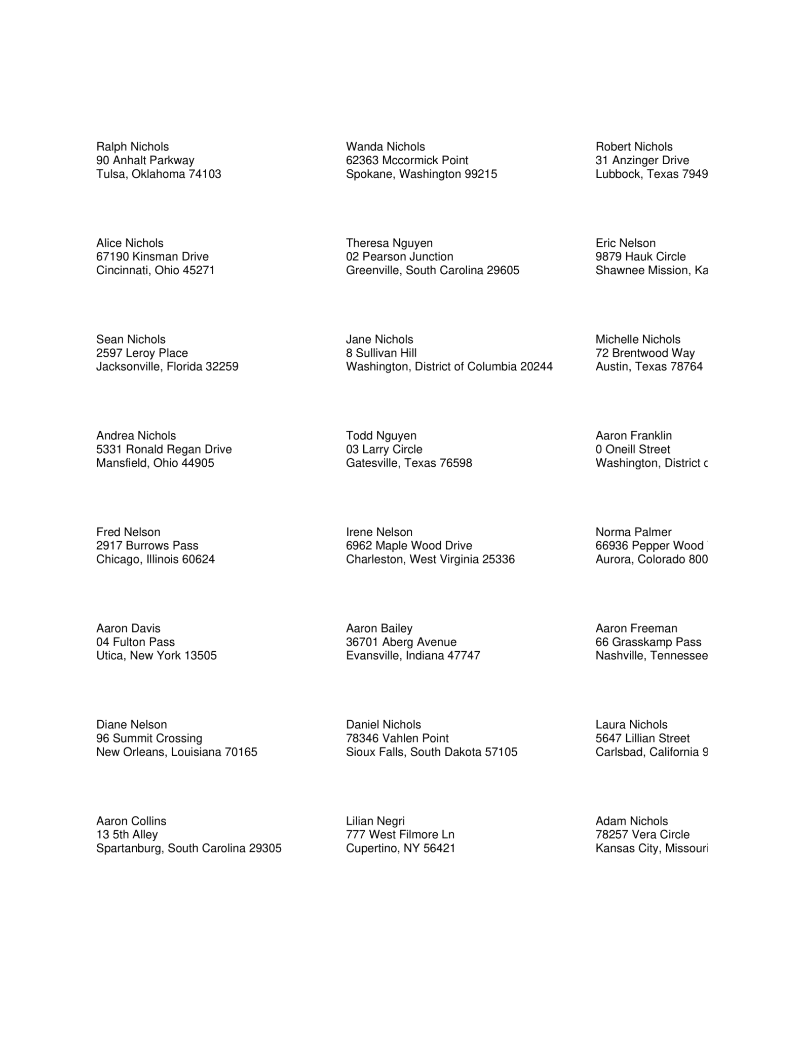 Mailing Labels Template: S-Docs – S-Docs Knowledge Base