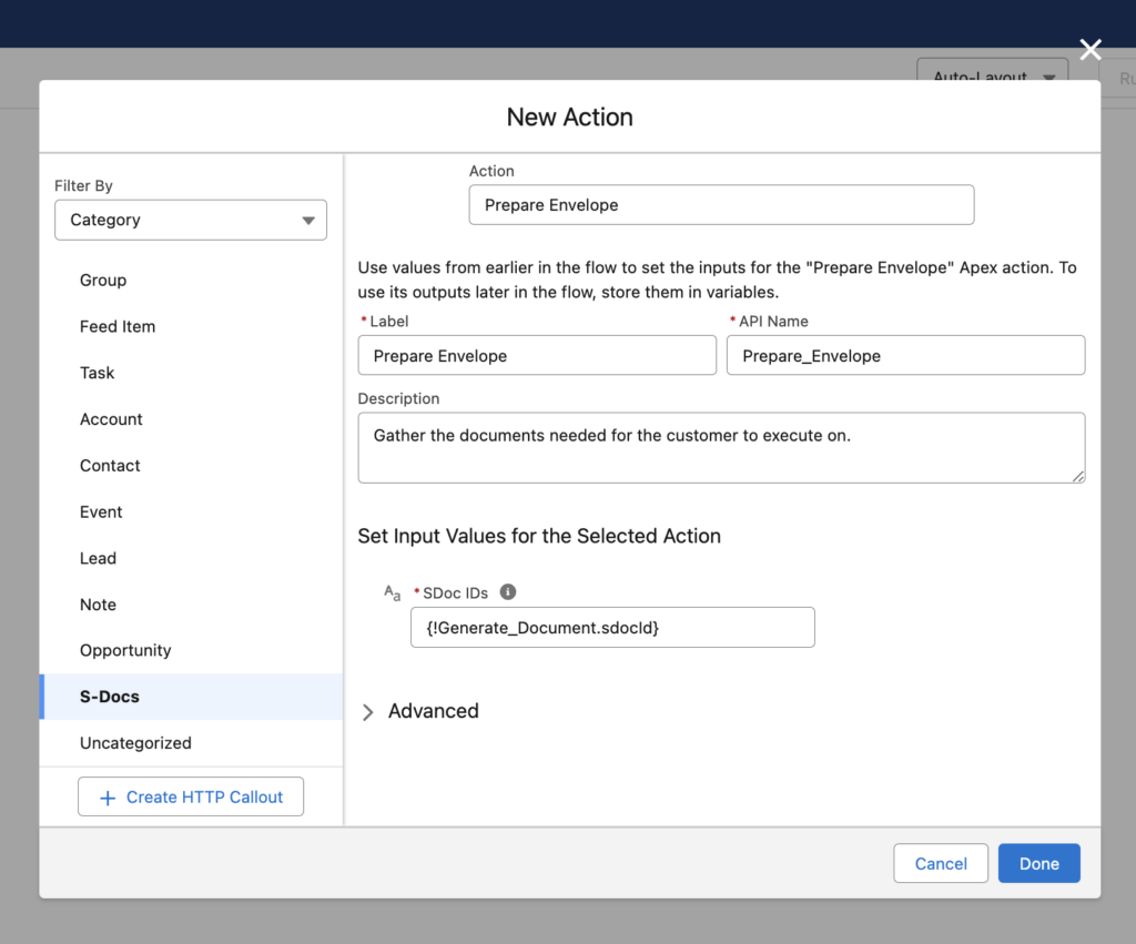 Generate S-Doc, Preparing, and Sealing Envelope Invocable Apex Actions ...