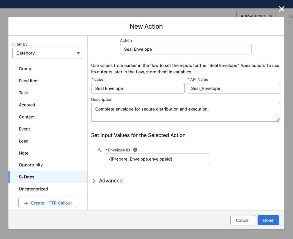 Generate S-Doc, Preparing, and Sealing Envelope Invocable Apex Actions ...