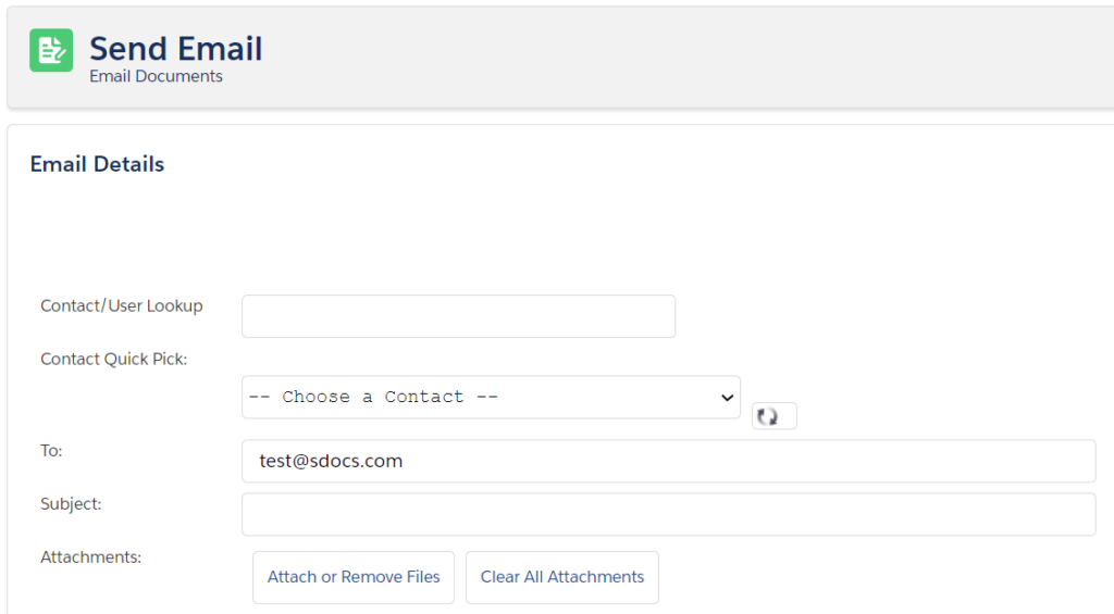 Selecting Email Recipients – S-Docs Knowledge Base