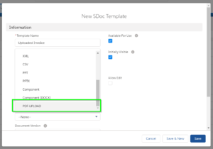 Create PDF-Upload Templates – S-Docs Knowledge Base