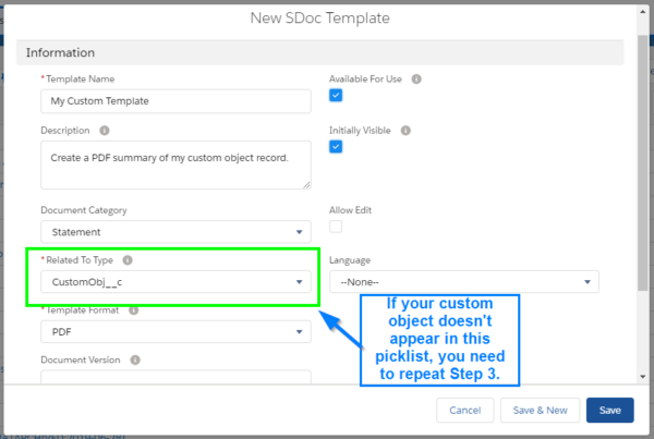 Configure S Docs With Custom Objects Salesforce Lightning S Docs Knowledge Base