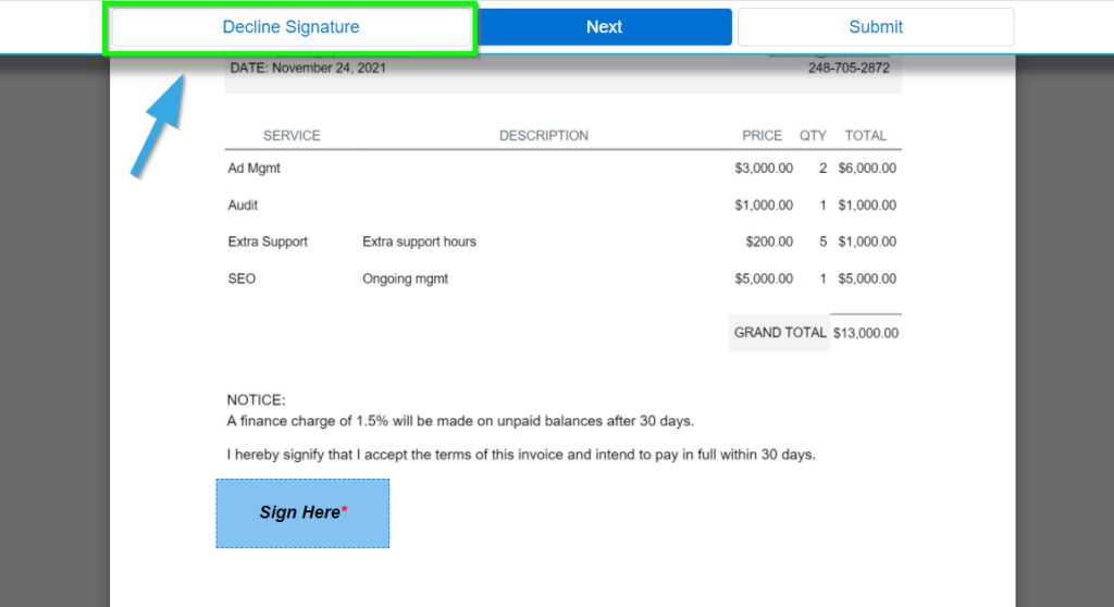 Declined E-Signature Requests – S-Docs Knowledge Base