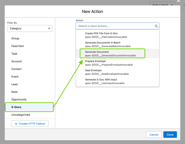 Generate S-Doc, Preparing, and Sealing Envelope Invocable Apex Actions ...