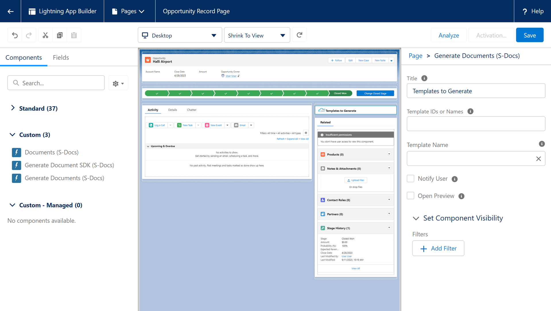 Configure The S Docs Lwc For Document Generation S Docs Knowledge Base