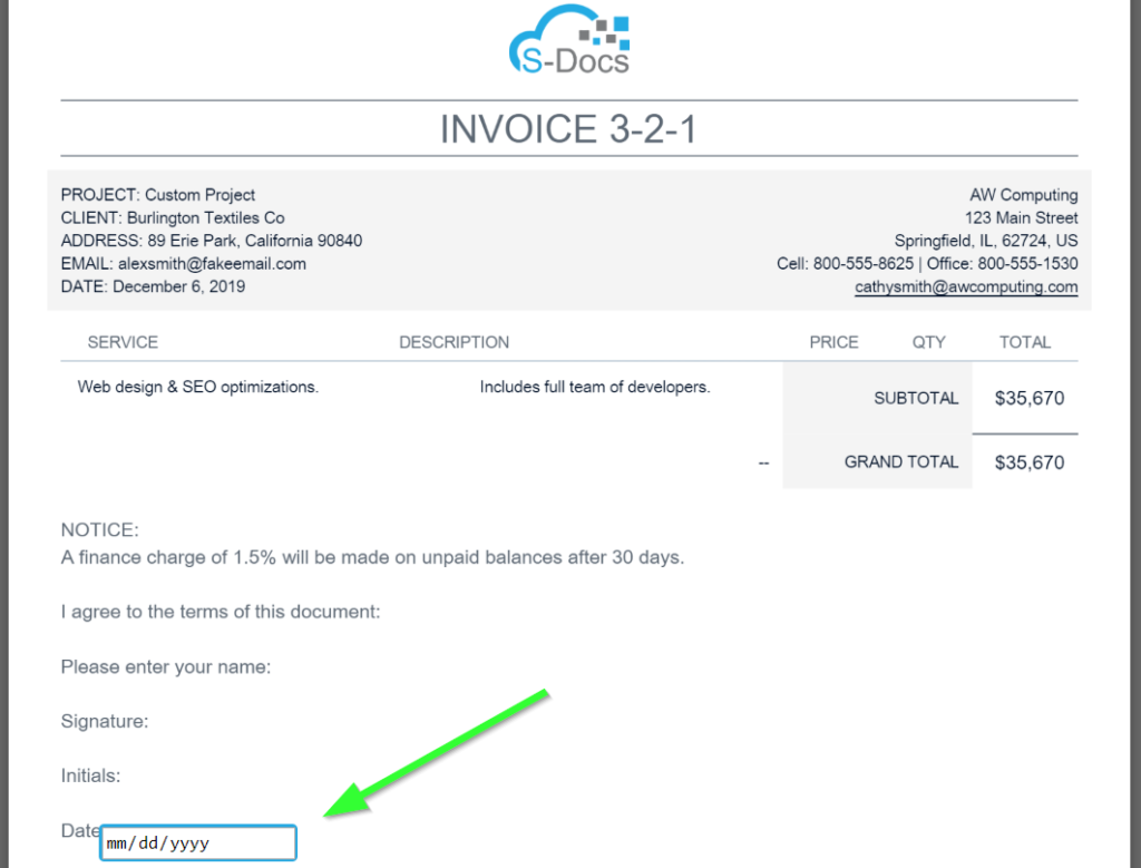 S-Sign Field Types – S-Docs Knowledge Base